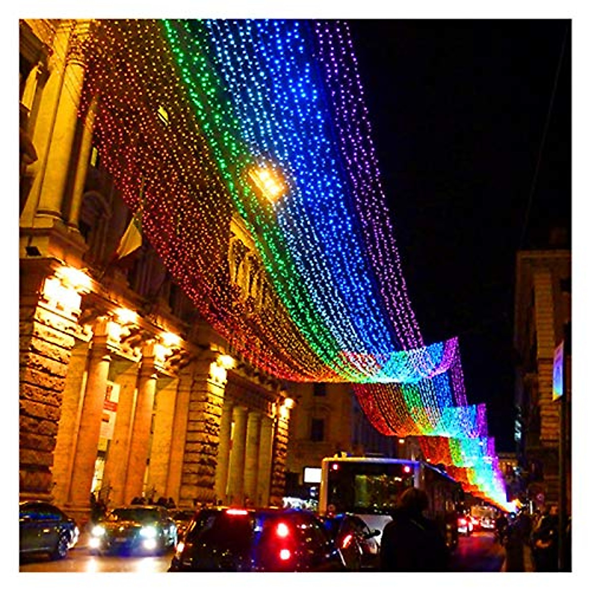 Fairy Lights Outdoor Fairy String Lights 10M With 100 LED 8 Modes Wave Rope Lights Icicle Curtain Light,Waterproof Festival Lighting For Garden Patio Yard Home Wedding Party And Christmas Decoration Z