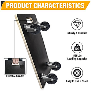 Furniture Dolly 4 Wheels Capacity Moving Dolly Heavy Duty 2 Pack Wooden Platform Dolly 551 Lbs Capacity Rectangle Multifunctional Mover Carrier for Cardboard Boxes Flower pots Sofas Furniture Pianos
