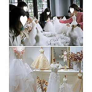 Sewing Mannequin, Mannequin Display Small Dressmakers Dummy Female, Adjustable Height, Tailor Manikins Mini Doll Dress Form Display 1/4 b