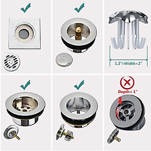 BABATH Tub Drain Hair Catcher Strainer Alloy Trap for Sink Bathtub and Shower