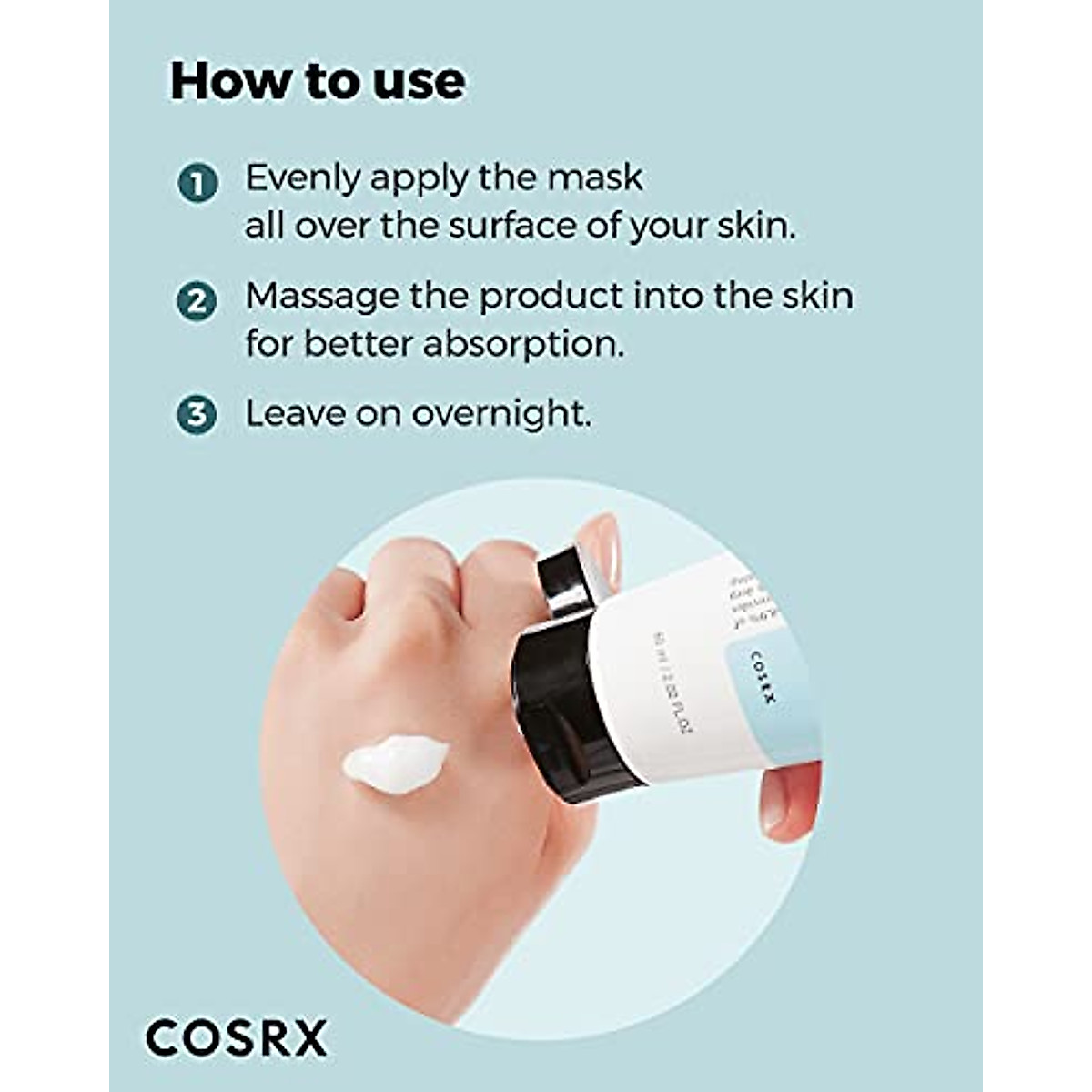 COSRX Ultimate Nourishing Rice Overnight Spa Mask, 60ml / 2.02 fl.oz | Rice Extract 68% and Niacinamide 2% | Korean Skin Care, Animal Testing Free, Paraben Free