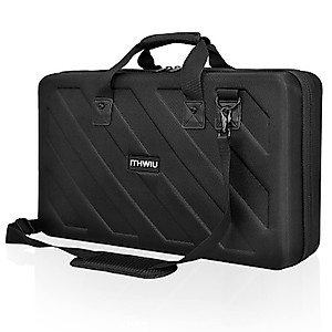 ITHWIU Lightweight Molded Hard Storage Case Fits for Pioneer RX, SX, SX2, SX3, Denon MC7000, FLX6 (L-27.2x 15.7 x 4 Inch)