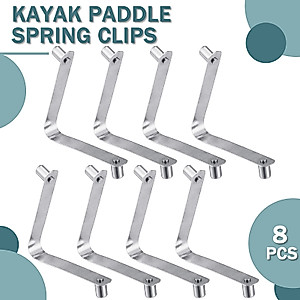 8 Pieces Double Pin Spring Button Clip Push Button Clip Tent Pole Push Button Spring Clips Stainless Steel Kayak Paddle Spring Snap Clips Tube Locking Pin Clips for Camping Replacement (6 mm)