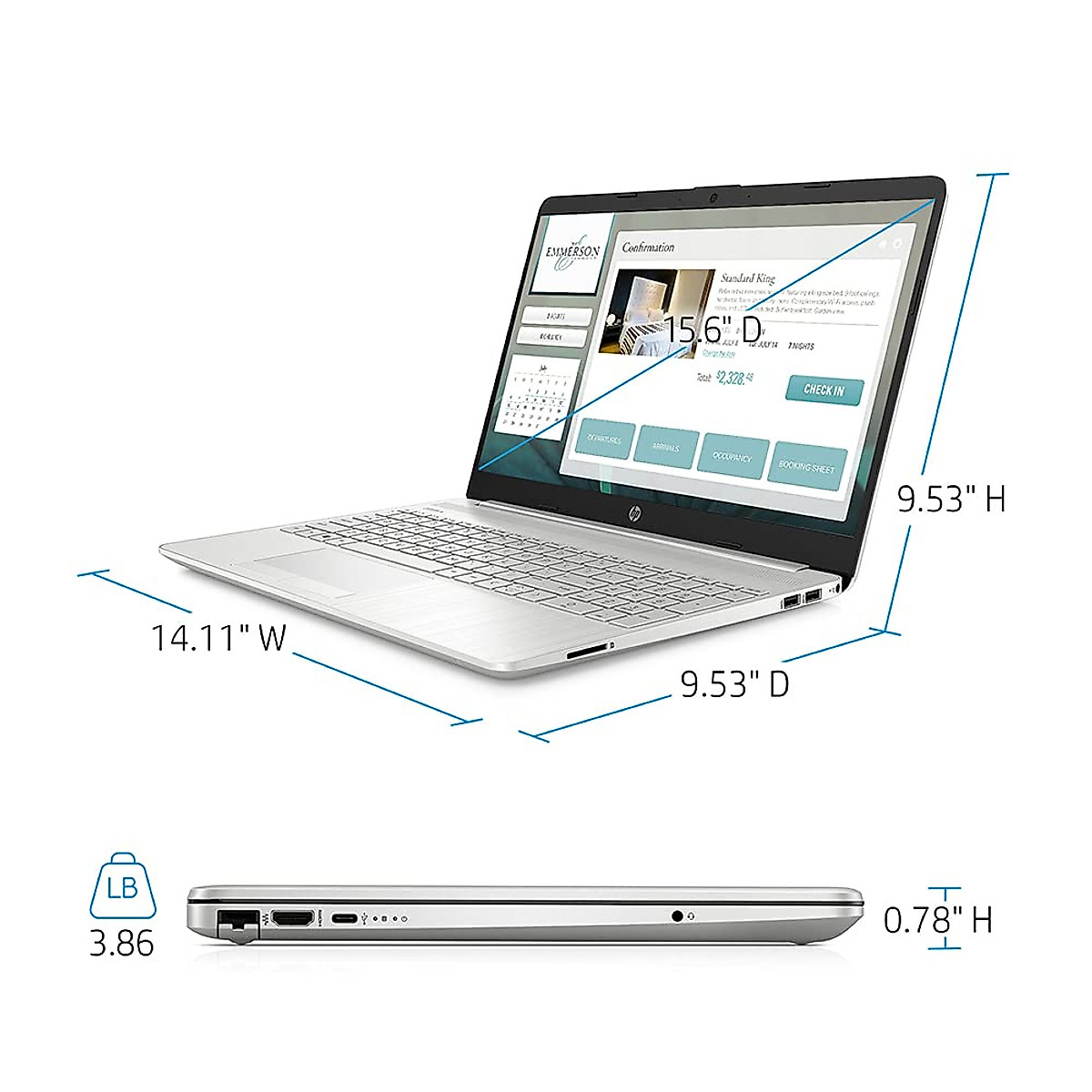 HP 2022 15.6 FHD Laptop Computer, 11th Gen Intel Core i5 1135G7(Beats Intel i7 1065G7), 32GB RAM | 2TB SSD | Free 32GB USB Business Card