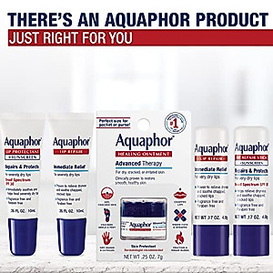 Aquaphor Lip Repair Lip Balm with Sunscreen, Lip Protectant, Lip Balm SPF 30, 0.35 Oz Tube