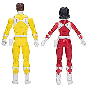 Hasbro Power Rangers Lightning Collection Mighty Morphin Yellow Ranger & Red Ranger ''Swap'' Jason & Trini Boom Comics 2-Pack 6-Inch Action Figures, (F6887)