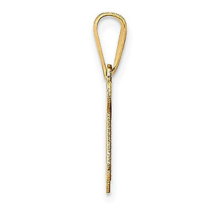 14k Yellow Gold Solid Chai Charm Pendant