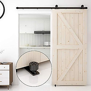 TSMST Sliding Barn Door Floor Guide, Wall Mounted Adjustable Roller Floor Guide, Smoothly and Quietly Bottom Guide for Sliding Door