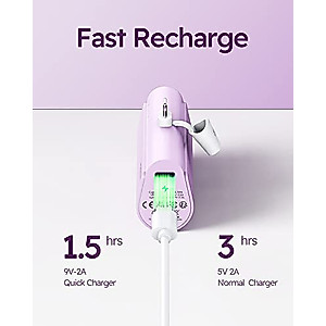 VEGER Mini Portable Charger for iPhone, 5000mAh 20W PD Fast Charging Battery Pack, Cordless Portable External Backup Charger Compatibel with iPhone 14, 13, 12, Airpods