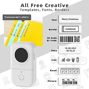 Phomemo Label Maker- D30 Mini Label Makers Machine with Tape, Bluetooth Portable Label Printer, Small Label Maker for Kitchen, School, Small Business, Easy to Use