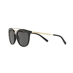 A|X ARMANI EXCHANGE Women's Ax4068s Round Sunglasses, Black/Grey, 55 mm