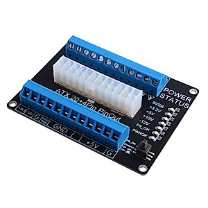 GeeekPi 24/20-pin ATX DC Power Supply Breakout Board Module Adapter, Terminal Block Breakout Module for Computer PC