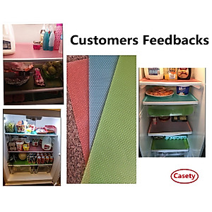 HityTech 4 Pack Refrigerator Mats, EVA Refrigerator Liners Washable Can Be Cut Refrigerator Pads Fridge Mats Drawer Table Placemats/Size 17.7" x 11.8" - Green