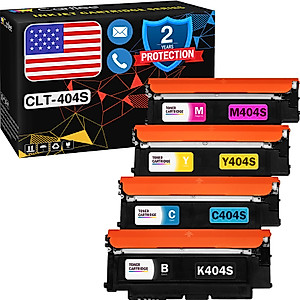 Cartlee 4 Compatible Toner Cartridges Replacement for Samsung CLT-K404S CLT-C404S CLT-M404S CLT-Y404S (1 Black, 1 Each Color) 404s 404 Xpress SL-C430W SL-C480FW SL-C480W c430 y404 k404 c480 Express