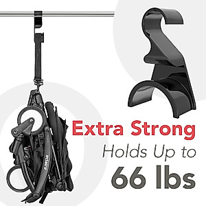 Wiosi Premium Black Purse Hanger Closet Set of 3 - Durable Acrylic Organizers and Storage Bag Hanger for Luxury Closet - Purse Hanger Holder for Handbags, Premium Backpack Purse Hooks