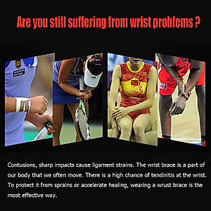 2 Pack Wrist Brace, Wrist Straps for Carpal Tunnel for women and men, Wrist Support Brace for Weightlifting, Working Out and Pain Relief. Flexible, Highly Elastic, Adjustable (A-Black)