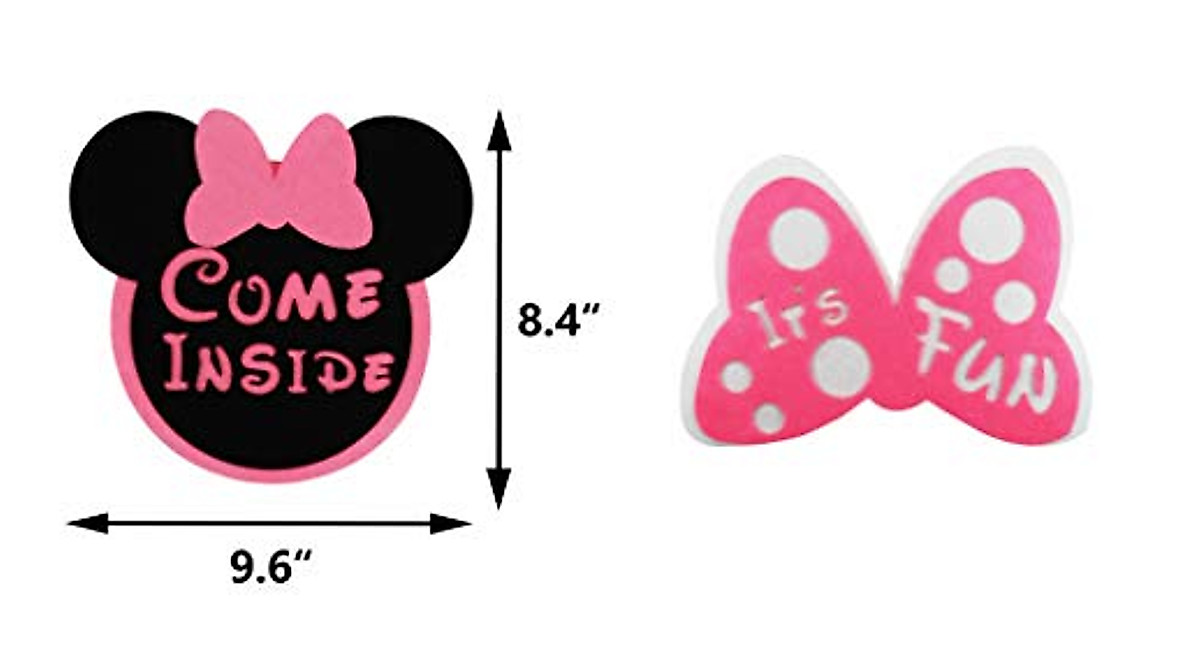 Minnie Mouse Door Sign for Girl's Birthday Party Decorations