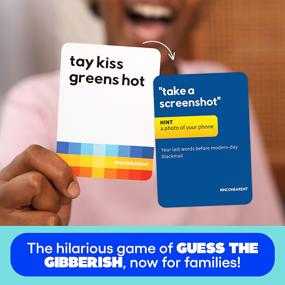 WHAT DO YOU MEME? Incohearent Family Edition - The Family Game Where You Compete to Guess The Gibberish - Family Card Games for Kids and Adults, Easter Family Games