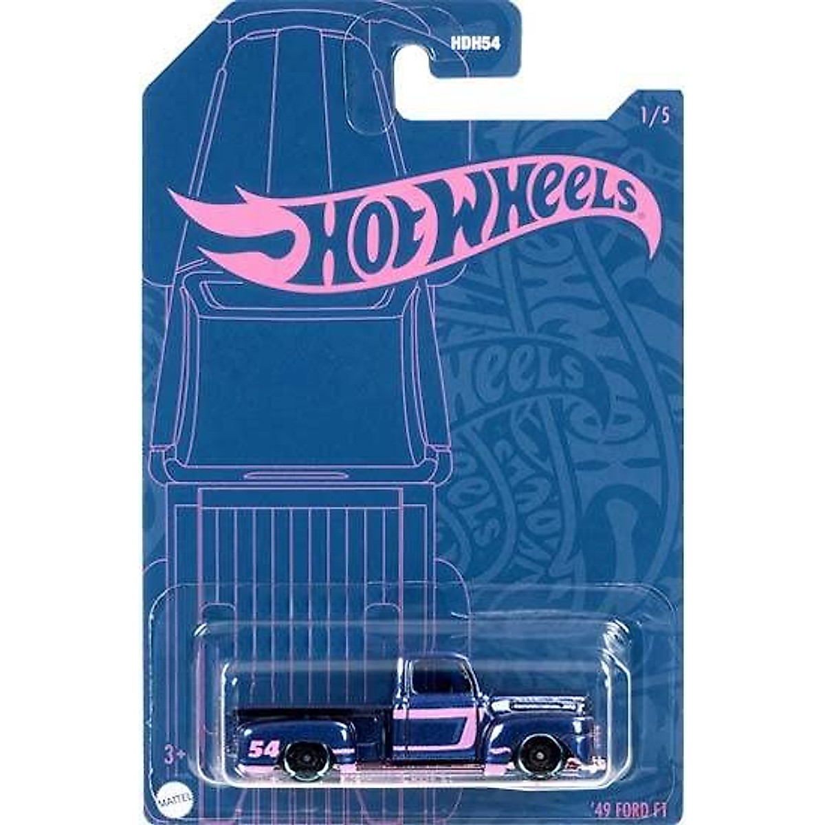 Hot Wheels 2022 Pearl and Chrome 54th Anniversary Complete Set of 5 Diecast Vehicles