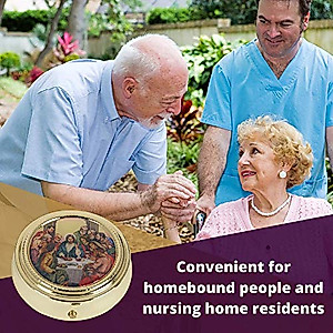 Gold Toned Catholic Communion Chalice Eucharist Host Carrier Travelling Pyx