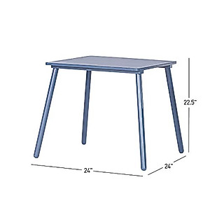 Child Craft Cirque 3-Piece Wooden Kids Table and 2 Chair Set, Washed Denim Blue