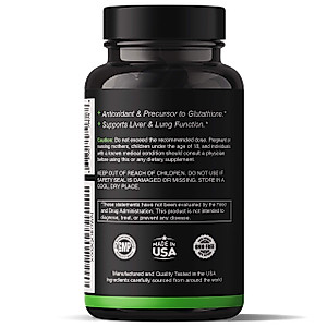 NAC Supplement N-Acetyl Cysteine 600 mg - Powerful Antioxidant NAC Supplement for Liver Health and Healthy Glutathione Levels Support - 120 Capsules