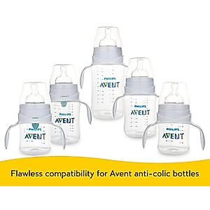 Baby Bottle Handles for Philips Avent Anti-Colic and AirFree Vent Baby Bottles, Compatible Avent Bottle Holder for Baby, 2 Count