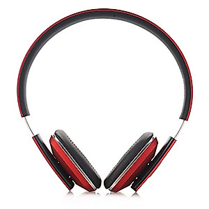 LC-8600 Bluetooth Stereo Headset with Mic for All Mobile Phones and Tablets (Red)