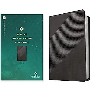 NLT Student Life Application Study Bible, Filament Enabled (LeatherLike, Charcoal Gray Striped, Red Letter)