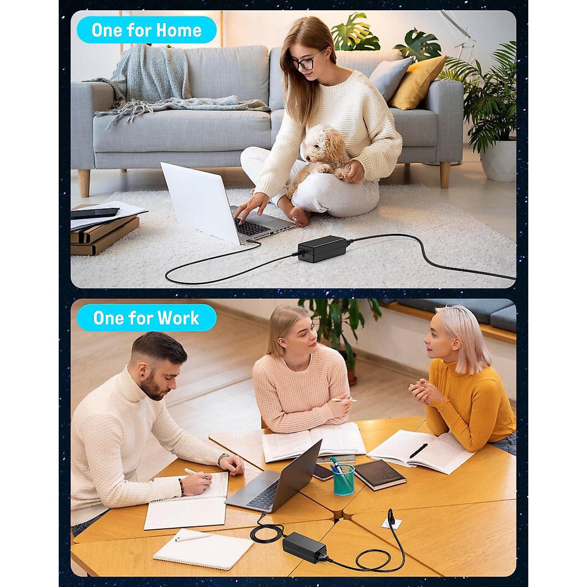 45W USB C Chromebook Charger Replacement Compatible with HP, Dell, Lenovo, Acer, Asus, Samsung, Google Type C Laptop Charger, Hp Chromebook X360 11 13 14 14A HP Spectre X360 13 Elite X2 Power Cord