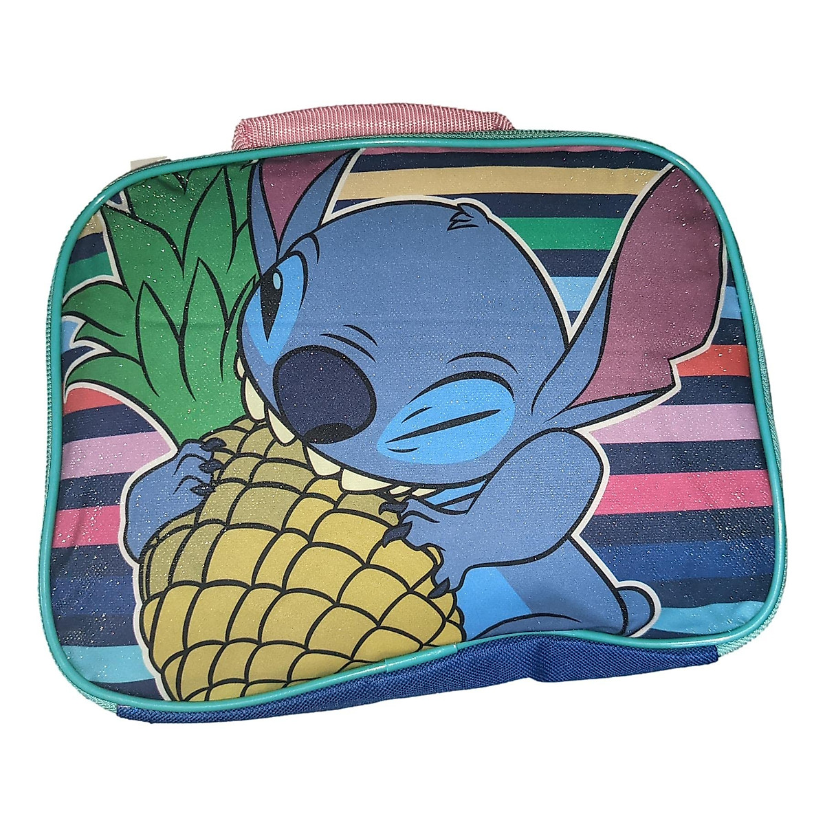 Ruz Stitch 16" Backpack With Detachable Lunch Box Black-Blue