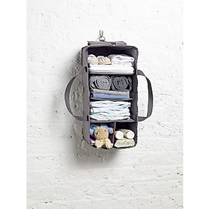 Storksak Travel Cabin Carry On with Wheels and Multi-functional Organizer, Water-Resistant, Grey