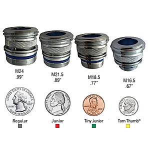 Neoperl Cache to Hose Faucet Adapter - Convert Hidden Aerator to Take 3/4" Male for Kitchen Appliances - Solid Brass, Chrome Plated