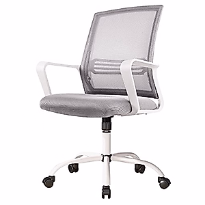 Office Desk Chair, Mesh Home Office Computer Task Chairs, Ergonomic Swiveling Rolling Desk Chair, Grey