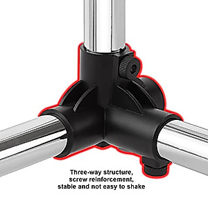 LiaMeE Freestanding Rolling Adjustable Clothes Rack for Wardrobe with Single Bar, Laundry Room Organization Shelves, Vertical Hanging Rack for Commercial Displaying, L44.9 x W20.1 x H63 in