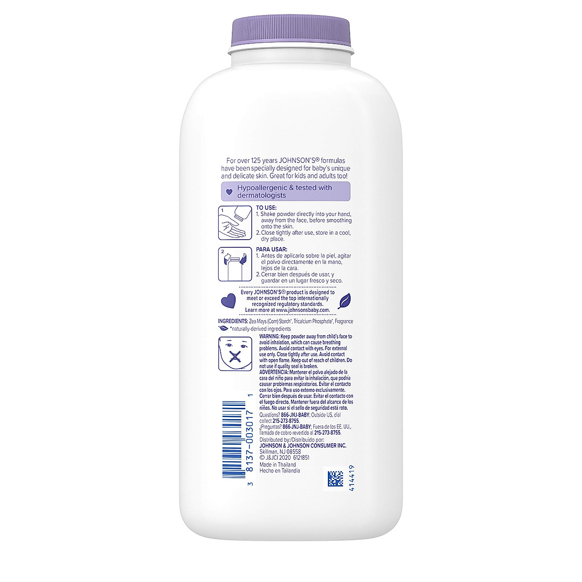 JOHNSON'S Baby Powder Calming Lavender 15 oz (Pack of 5)