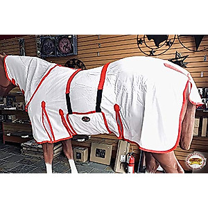 HILASON 69 Inches Horse Ultra Violet Rays Protect Mesh Bug Mosquito Horse Fly Sheet Summer Spring | Fly Sheet | Horse Turnout Sheet | Fly Sheet for Horses | Bug and Mosquito Protection | Fly Sheet for