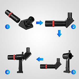 SVBONY SV182 Finderscope, Right-Angle Correct-Image Optical Finder, 6x30 Finder Scope for Astronomy Telescope, with Crosshair and Bracket