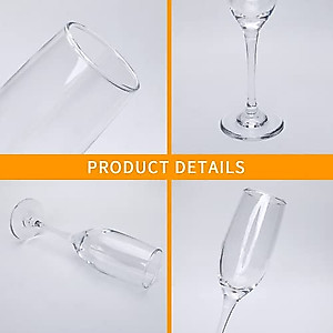 6oz Champagne Flute,Clear Champagne Glasses Set of 14,Elegant Stemmed Champagne Glasses Sparkling Wine Glasses for Birthday,Parties,Wedding