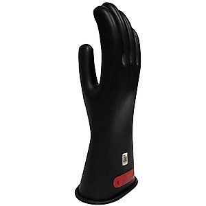 Enespro Class 0 Black Rubber Voltage Insulating Gloves, Max. Use Voltage 1000V AC/1500V DC, GC0B10