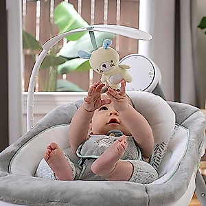 Ingenuity Anyway Sway 5-Speed Multi-Direction Portable Foldable Baby Swing & Infant Seat with Vibrations, Nature Sounds, 0-9 Months 6-20 lbs (Spruce)