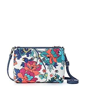 Sakroots Campus Mini Crossbody, Lake Flower Power
