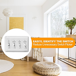 TOMALL 500Pcs Light Switch Labels Stickers with Text Transparent Household Light Fan Heater Bathroom Kitchen Garage DO NOT USE for New Home Office Hotel Public Places