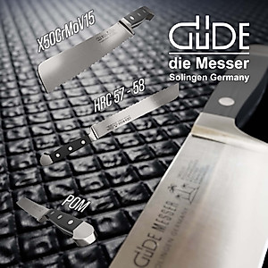 Güde Alpha Series Hand Forged/Serrated Bread Knife, 8-in - Ice Hardened Steel - Made in Solingen, Germany Since 1910