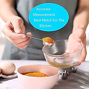 Measuring Cups and Spoons Set, AIKEXIN Stainless Steel 7 Measuring Cups & 6 Measuring Spoons & 3 Transparent Plastic Measuring Cup, 1 Leveler 1 Measuring Conversion Chart and 2 Metal Ring (20 Piece)……