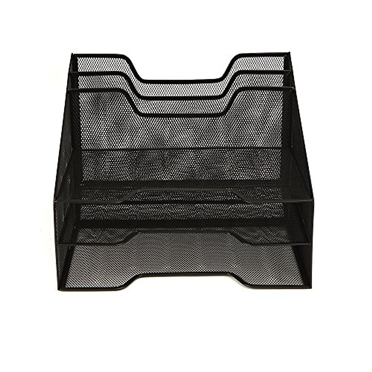 Mind Reader Desk Mesh Organizer Storage, 5 Compartment, Black