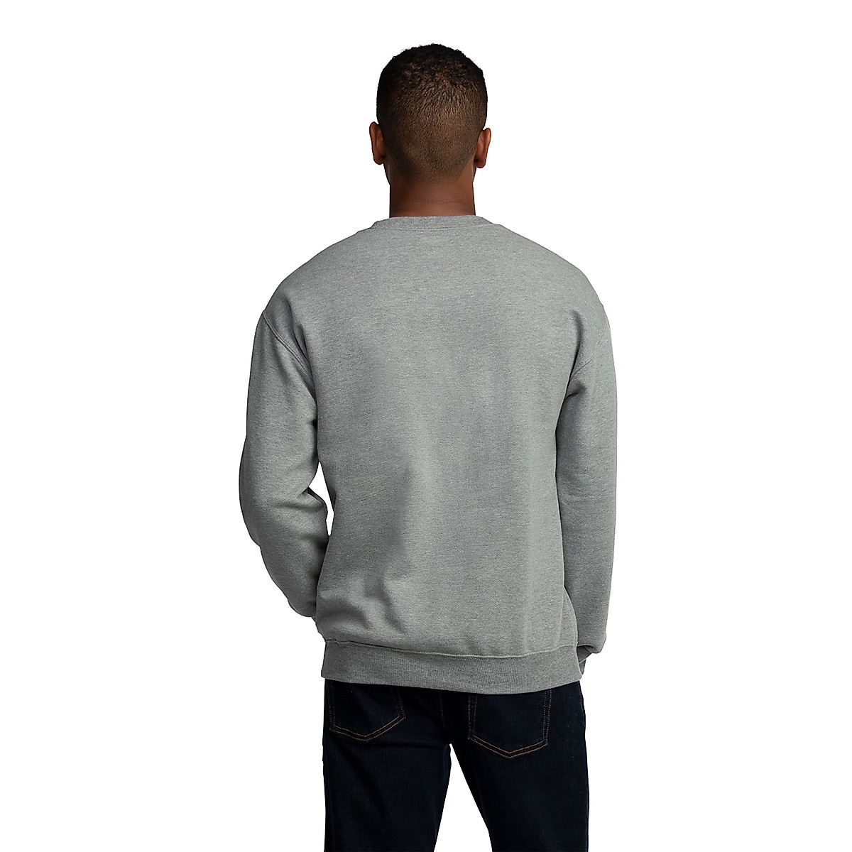 Fruit of the Loom Men's Moisture Wicking Eversoft Fleece Sweatshirt, Grey Heather, Medium