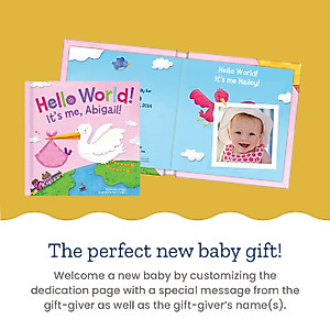 I See Me! Hello World! - Personalized Children's Story (Pink Board Story 6.5" x6.5)