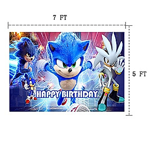 7x5ft Hedgehog Backdrop Background for Photography Boy Birthday Party Decoration Supplies