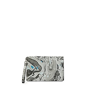 Lucky Zira Clutch, Marble Blue